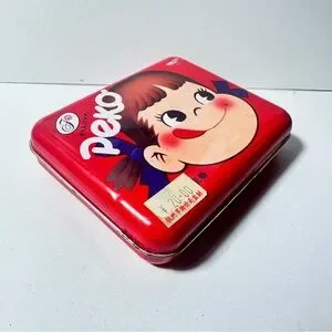 Fujiya | Other | Vintage Pekochan Empty Red Tin Box Fujiya Peko ...